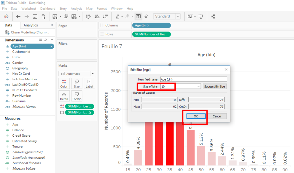 Create Bins and View Distributions • Stephane Andre